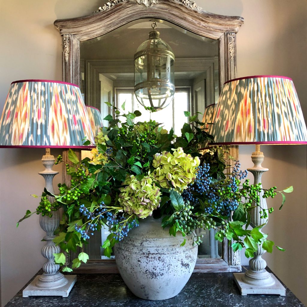 Ikat – Sky Blue, Pale Pink and Nutmeg With Pink Silk Trim - Alexander ...