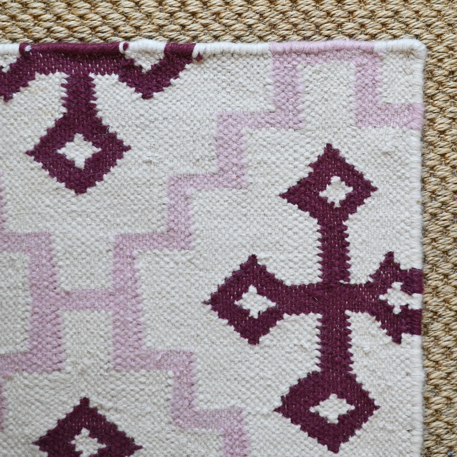 Rose and Damson Criss Cross Rug - Alexander Thomas